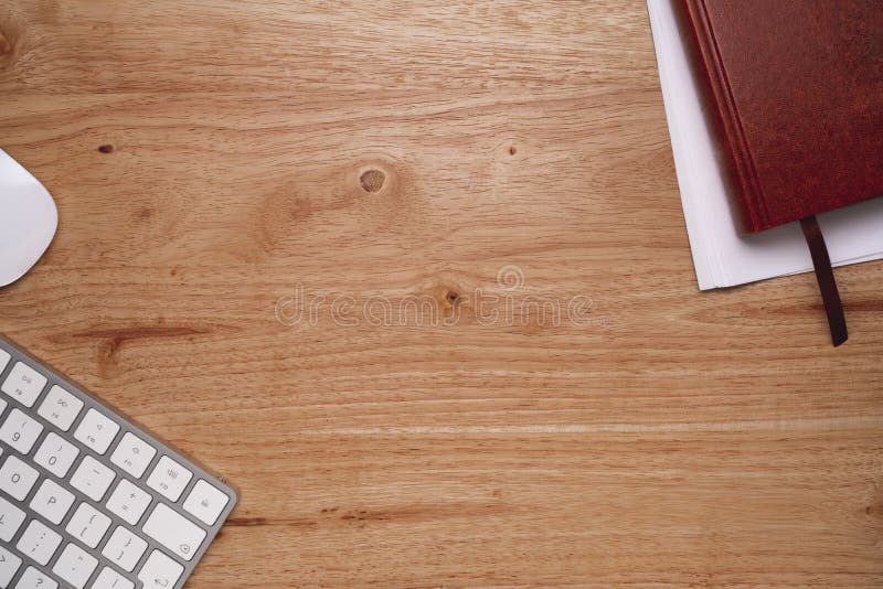 Overhead Shot of a Desktop Settings - Business Concept Stock Photo ...