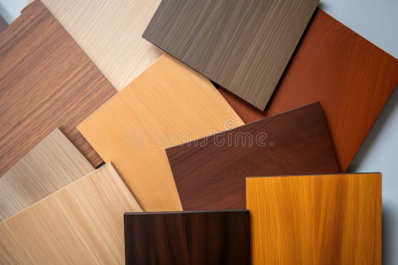 Overhead Shot of Different Wood Finish Samples Stock Illustration ...