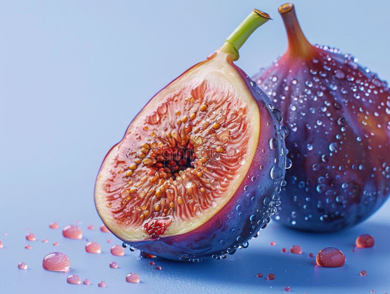 Overhead Shot Figs Visible Water Drops Close Up Stock Photos - Free ...