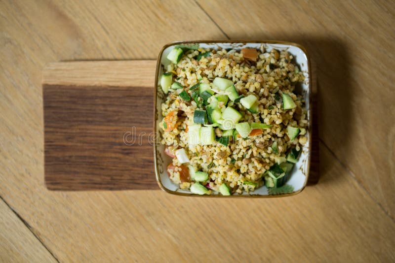 Overhead Shot Of Food Served In Plate Stock Photo - Image of healthy ...