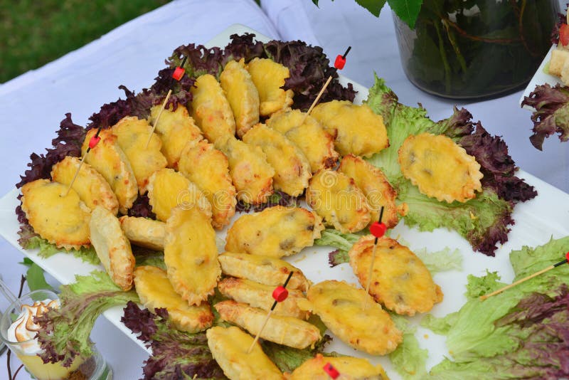 Overhead Shot of Mini Quiches.Buffet of Cheese Pies Stock Photo - Image ...