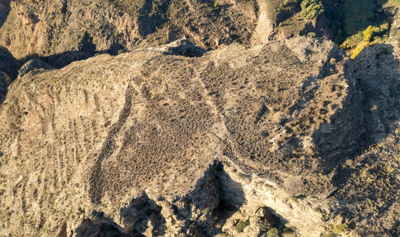 Overhead Shot of a Mountain Plain Stock Image - Image of plain, view ...