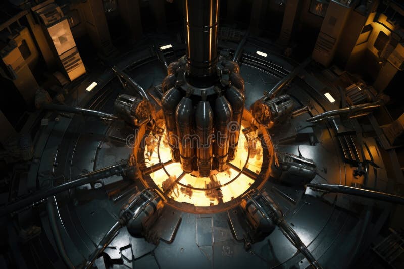 Overhead Shot of a Nuclear Fuel Rod Being Inserted into a Reactor Stock ...