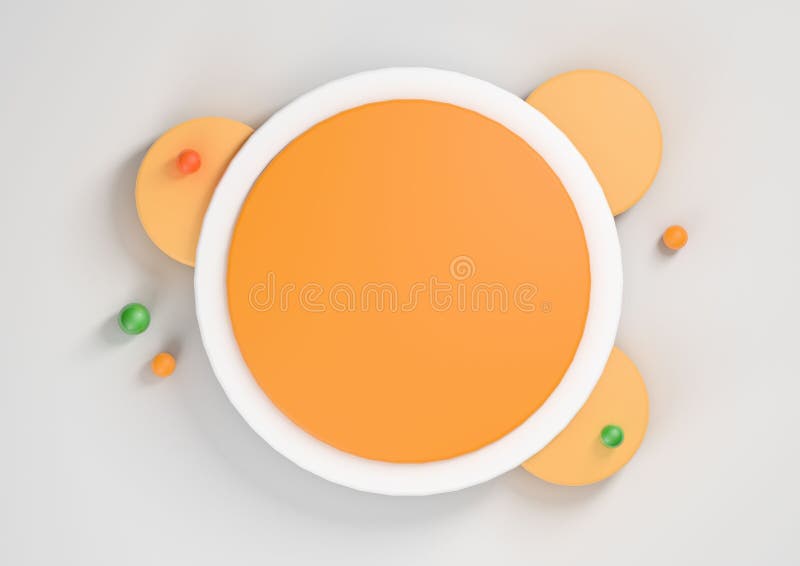 Overhead Shot of an Orange Circle Space Stock Illustration ...