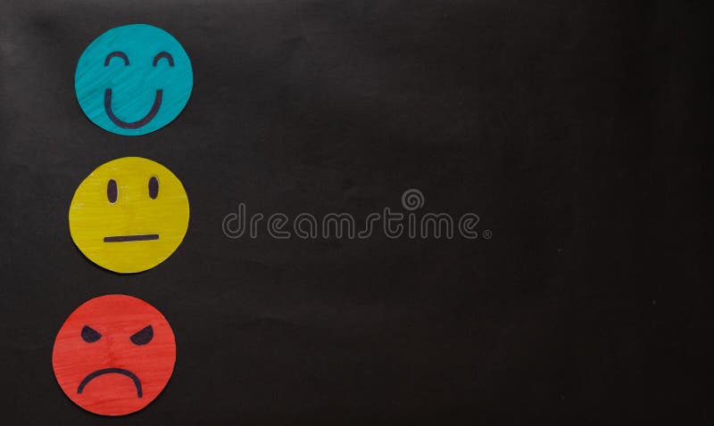 Overhead Shot of a Paper Cutouts of Faces Representing Satisfactory ...