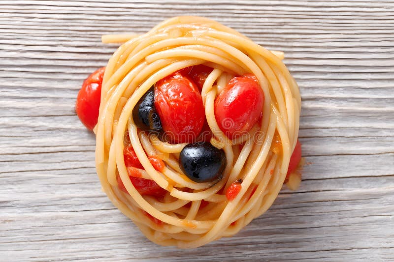 Spaghetti Nest stock illustration. Illustration of shot - 389743444