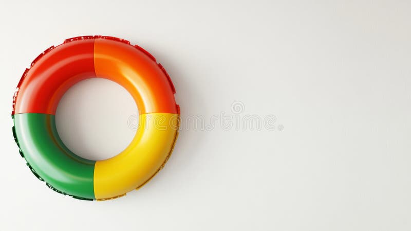Overhead Shot of a Pool Float on a White Background, Featuring Sharp ...