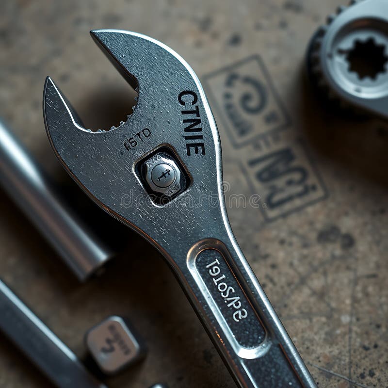 An Overhead Shot of a Ratchet Wrench with the Focus on Its Handle and ...
