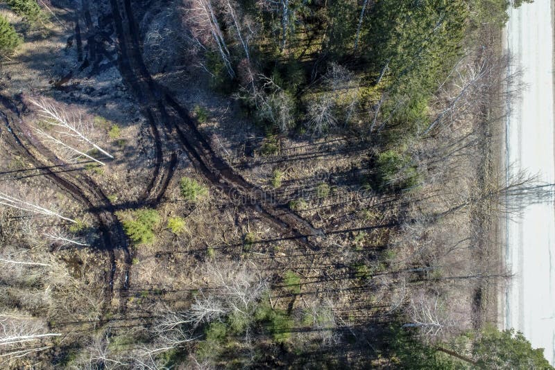 Overhead Shot of a Rural Dirt Field Stock Photo - Image of road ...