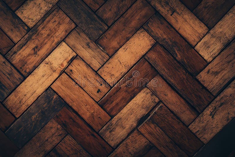An Overhead Shot of a Rustic Home Interior with a Natural Oak Parquet ...