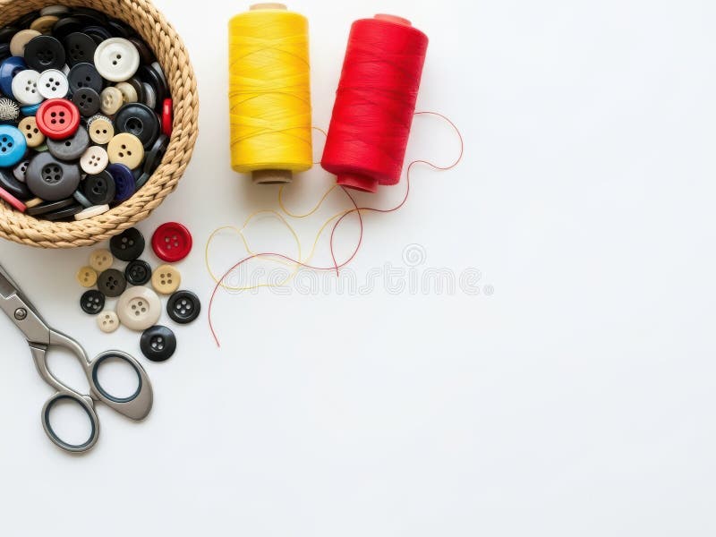 Sewing Supplies Buttons Stock Illustrations – 2,976 Sewing Supplies ...