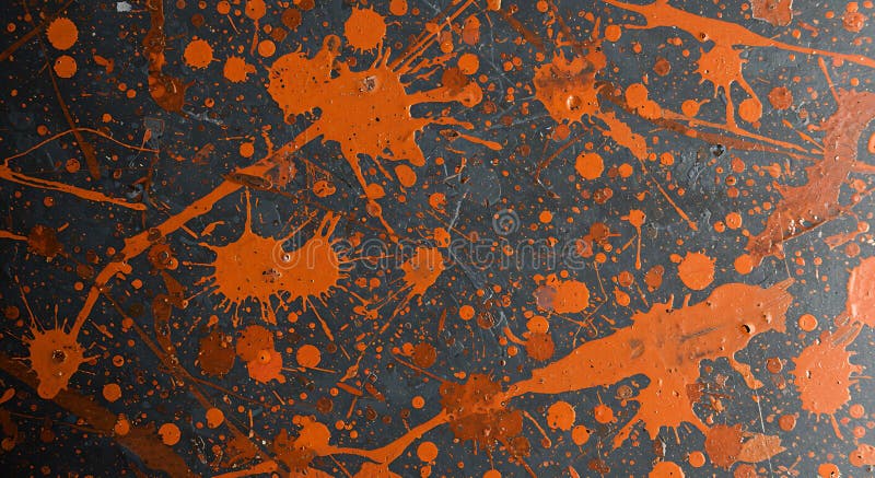 Dynamic Orange Splatter Texture on Dark Background Abstract Design ...