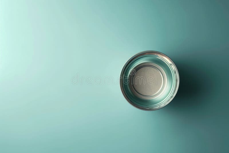 Solitary Tin Can on Solid Background Stock Illustration - Illustration ...