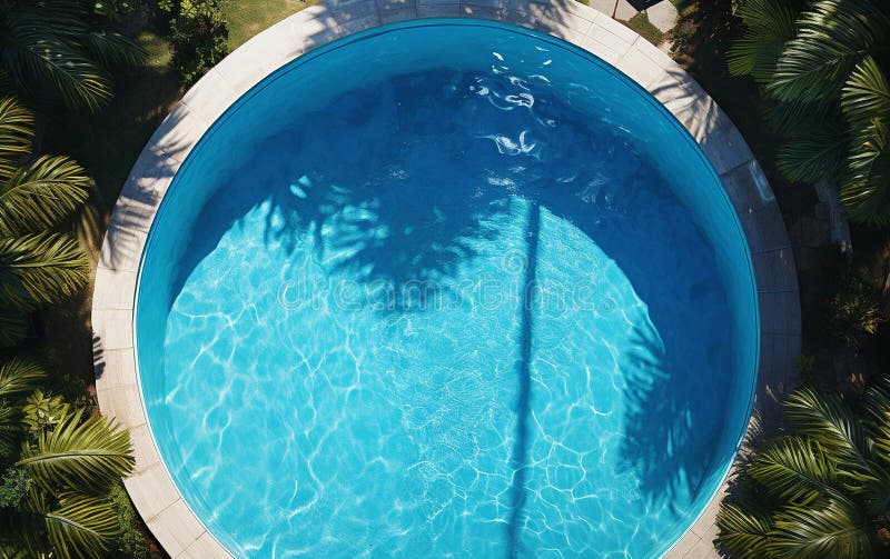Overhead Shot of the Swimming Pool. Generative Ai Stock Image - Image ...