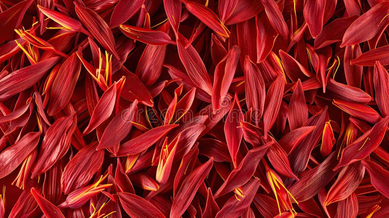 An Overhead Shot of Vibrant Saffron Threads Arranged in a Swirling ...