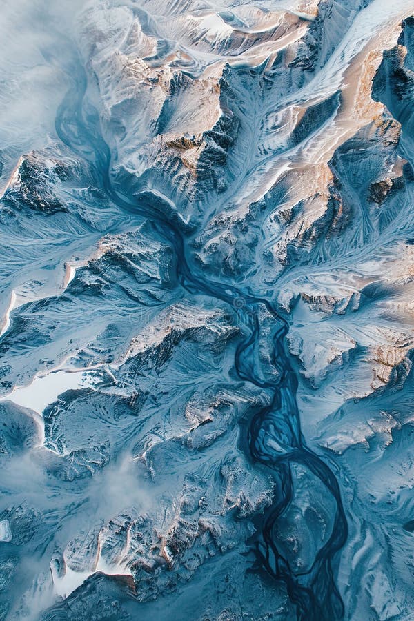 Overhead Shots of Mountain Ranges Showcasing Abstract Patterns Stock ...