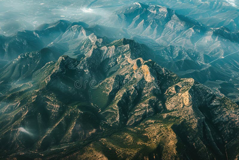 Overhead Shots of Mountain Ranges Showcasing Abstract Patterns Stock ...