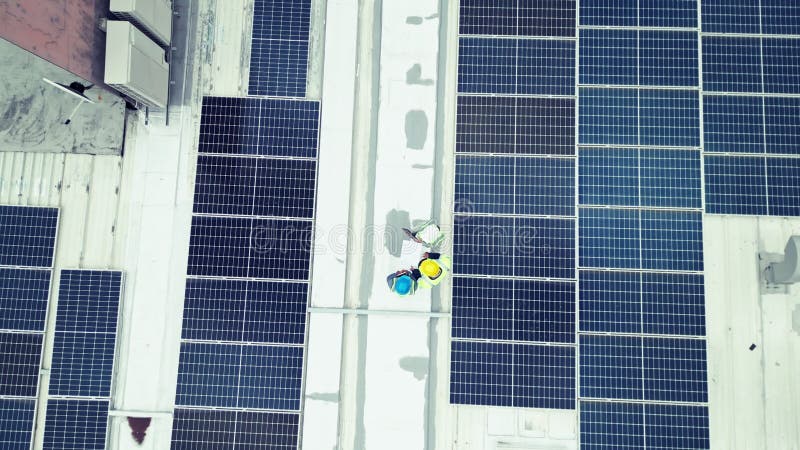 Overhead, Solar Energy and a Design Team on the Roof of a Building To ...