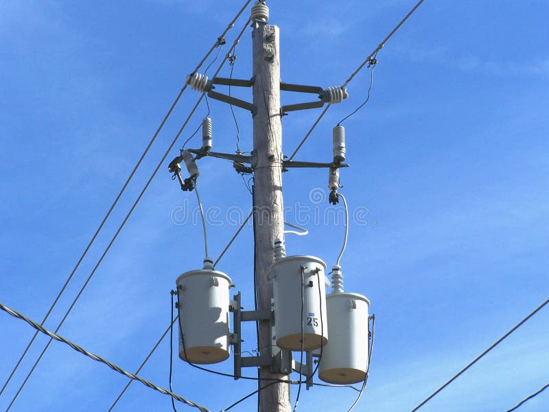 Overhead transformer bank stock image. Image of overhead - 685823