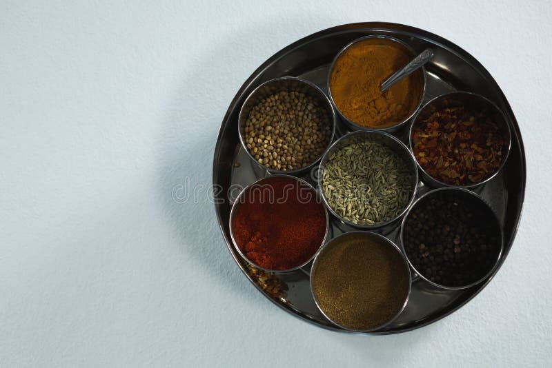 Typical Spice Box with Multiple Containers Stock Image - Image of ...