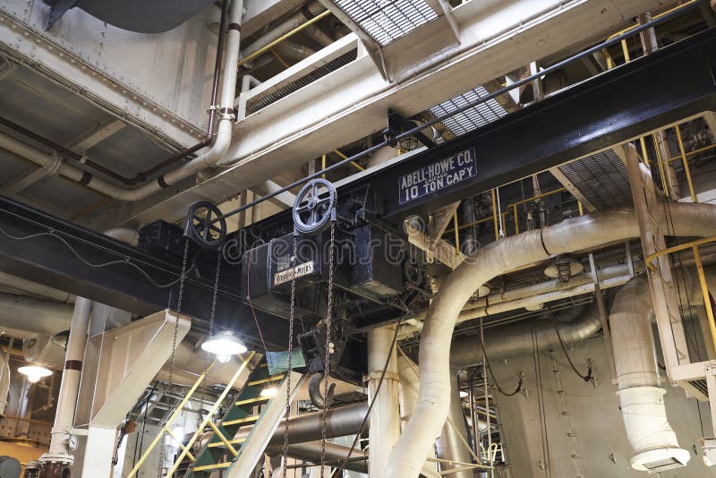 Ceiling in a Freighter Engine Room Editorial Stock Photo - Image of ...