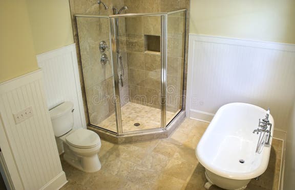 Overhead view of bathroom stock photo. Image of blue - 12777706