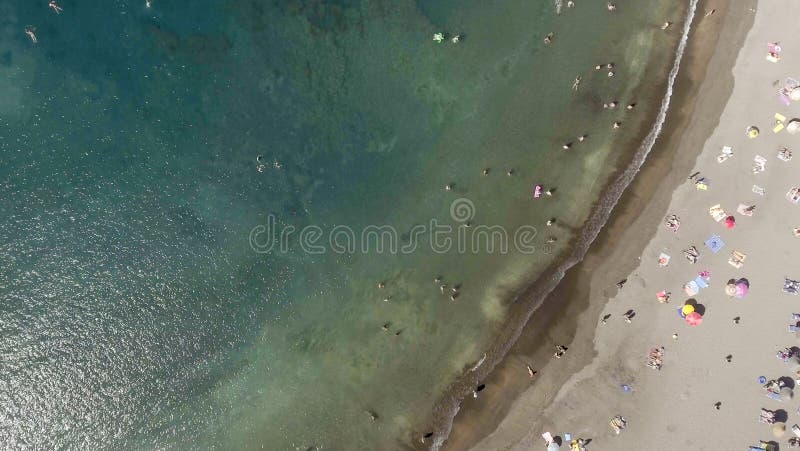 Overhead View of Beautiful Beach in Summer Stock Photo - Image of ...