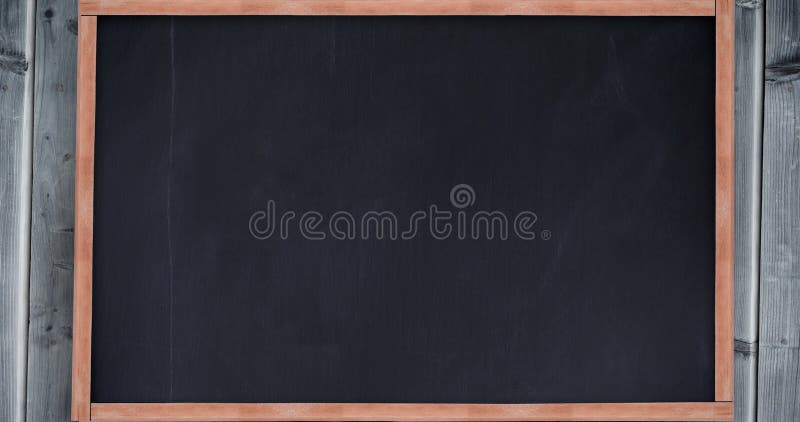 Overhead View of Blank Writing Slate Over Wooden Table, Copy Space ...