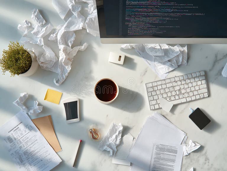 Bright Messy Workspace Stock Illustrations – 348 Bright Messy Workspace ...