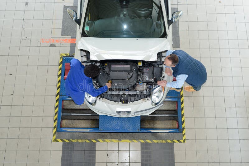 Overhead View Car Assembly Line Stock Photo - Image of gear, factory ...
