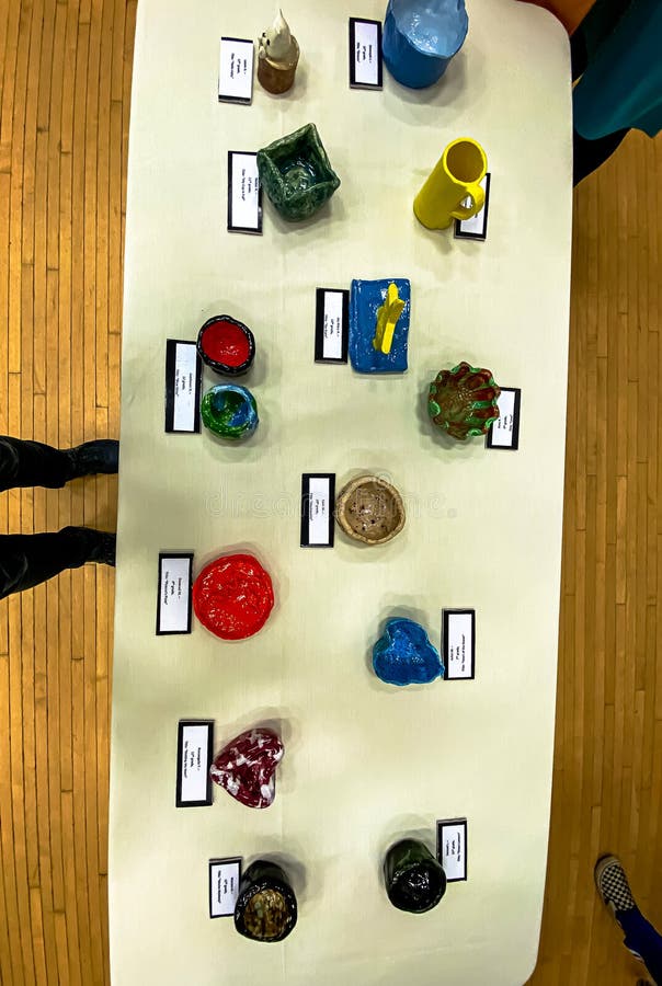 Beautiful Arts and Crafts at a School Art Show. Editorial Stock Photo ...