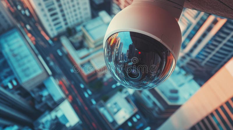 Overhead View of City Surveillance Stock Photo - Image of perspective ...