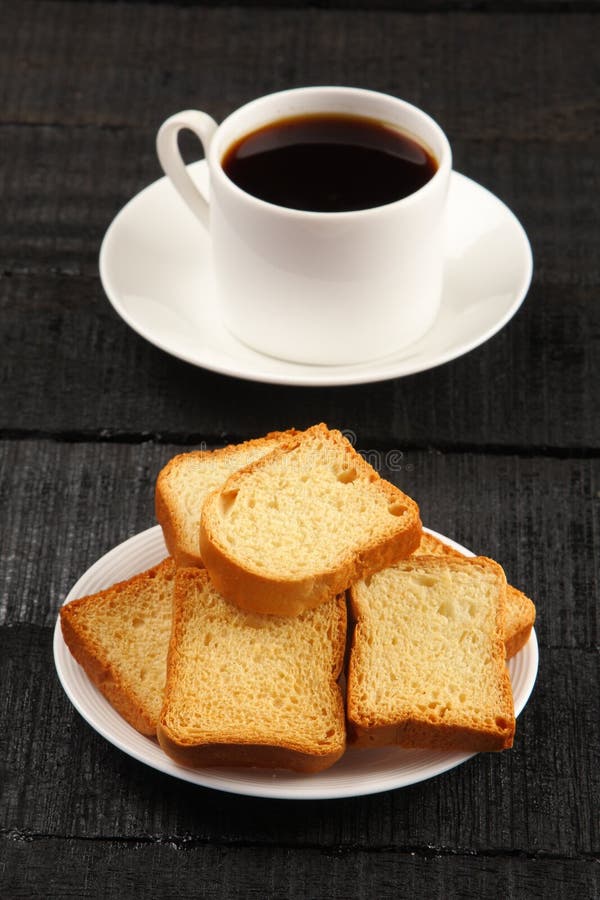 Overhead View Cup Coffee Rusks Stock Photos - Free & Royalty-Free Stock ...