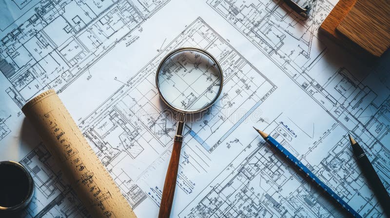 An Overhead View of a Detailed Engineering Blueprint with ISO ...