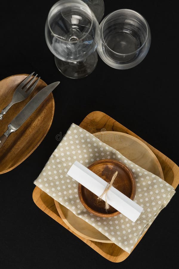 Overhead View of Elegant Table Setting Stock Image - Image of food ...