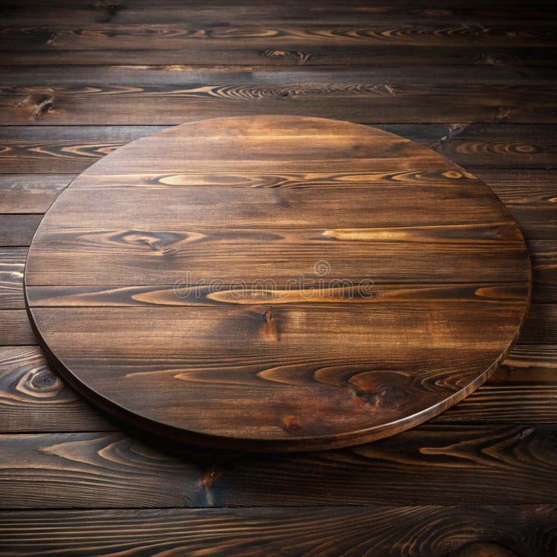 Overhead View of Empty Dark Wooden Tabletop Stock Illustration ...