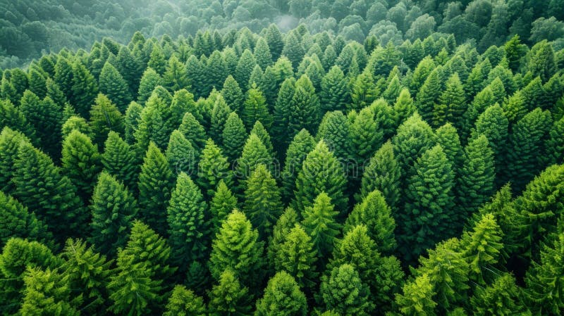The Overhead View of the Forest Highlights the Impressive Growth ...