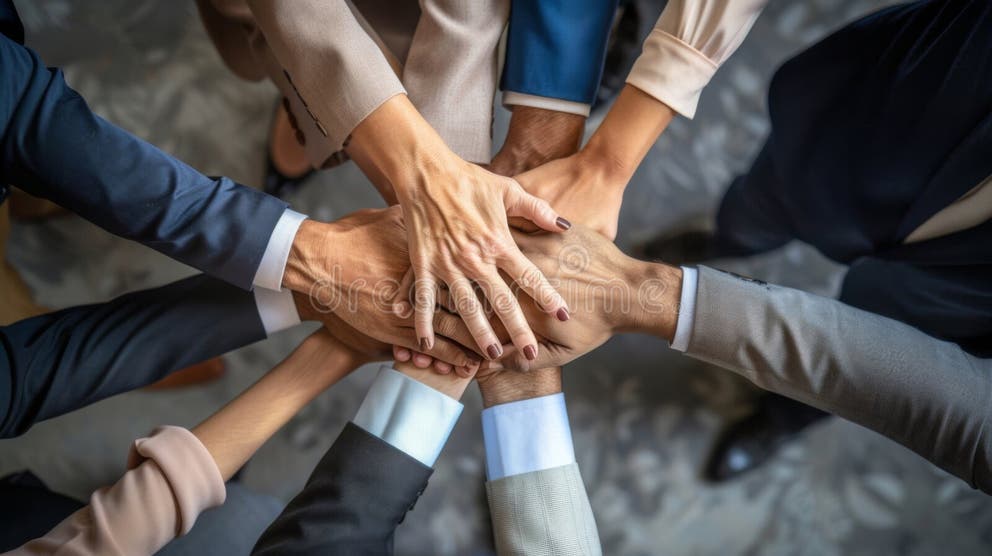 The Power of Team Unity.AI Generated Image Stock Image - Image of goal ...