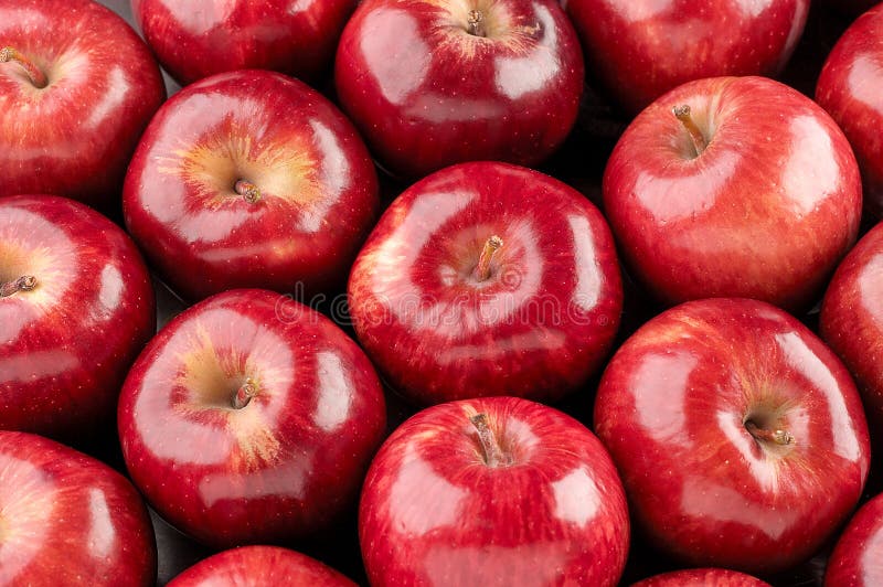 Overhead View of Group of Red Apples Stock Photo - Image of fruit ...