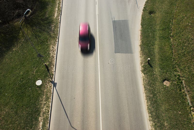 Overhead View on Highway Top View Drone Stock Image - Image of aerial ...