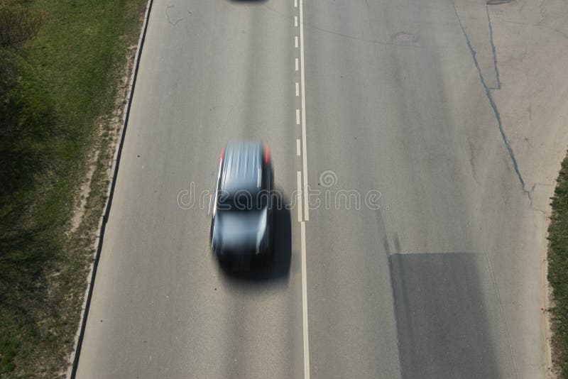 Overhead View on Highway Top View Drone Stock Image - Image of drive ...