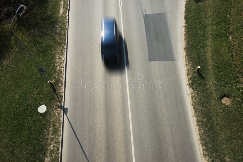 Overhead View on Highway Top View Drone Stock Image - Image of nature ...