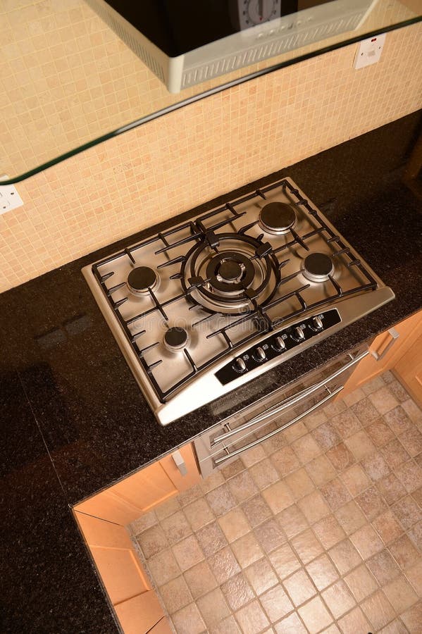 Kitchen oven and hob stock photo. Image of overhead, details - 30134808