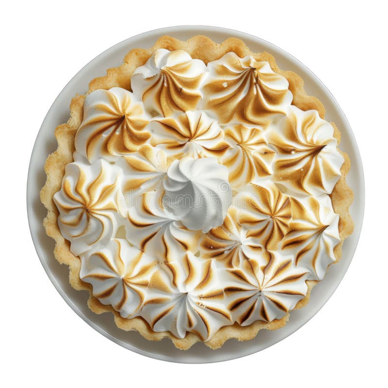 Overhead View of a Lemon Meringue Pie with Toasted Meringue Stock Photo ...