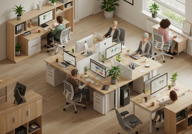 Several Workstations Stock Illustrations – 536 Several Workstations ...