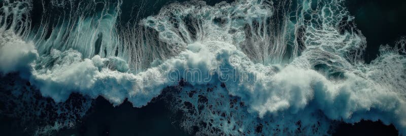 Overhead View of Ocean Waves Forming Abstract Patterns Stock Photo ...