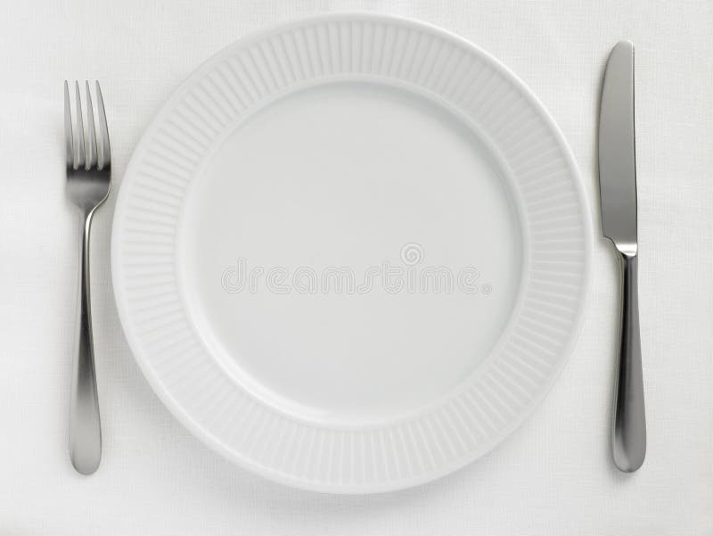 Overhead View of Place Setting Stock Photo - Image of place, tablecloth ...