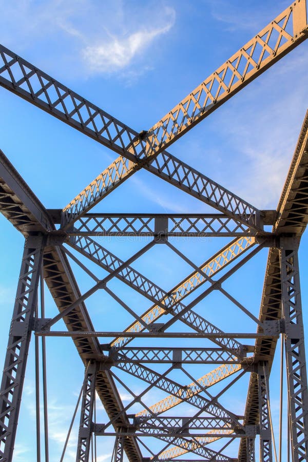 Overhead View of Railroad Bridge Stock Photo - Image of girders ...