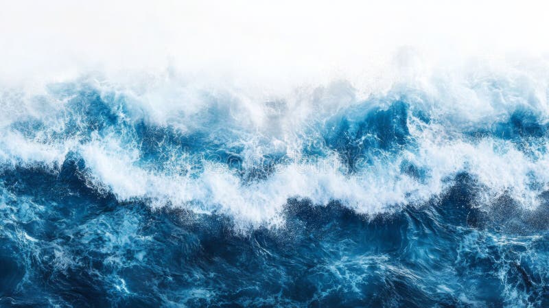 Overhead View of Roaring Ocean Waves Stock Photo - Image of earth ...
