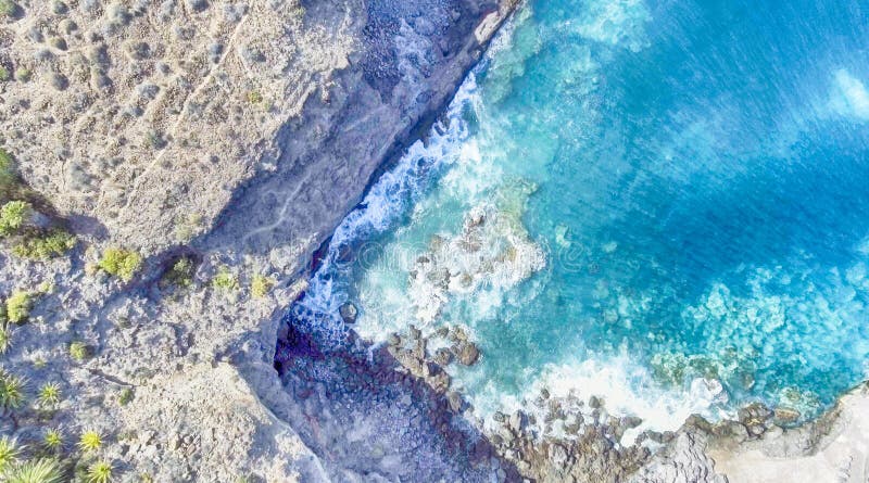 Overhead View of Rocks Along Ocean Stock Photo - Image of holiday ...